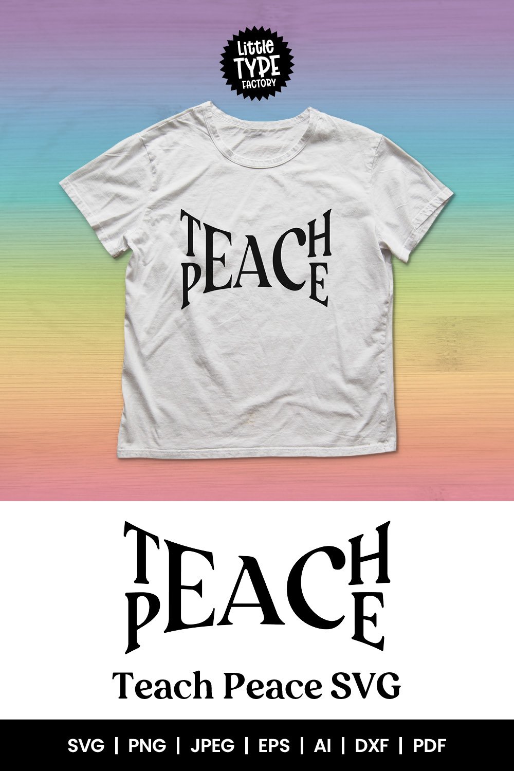 TEACH PEACE SVG | Peace Icon Cut File