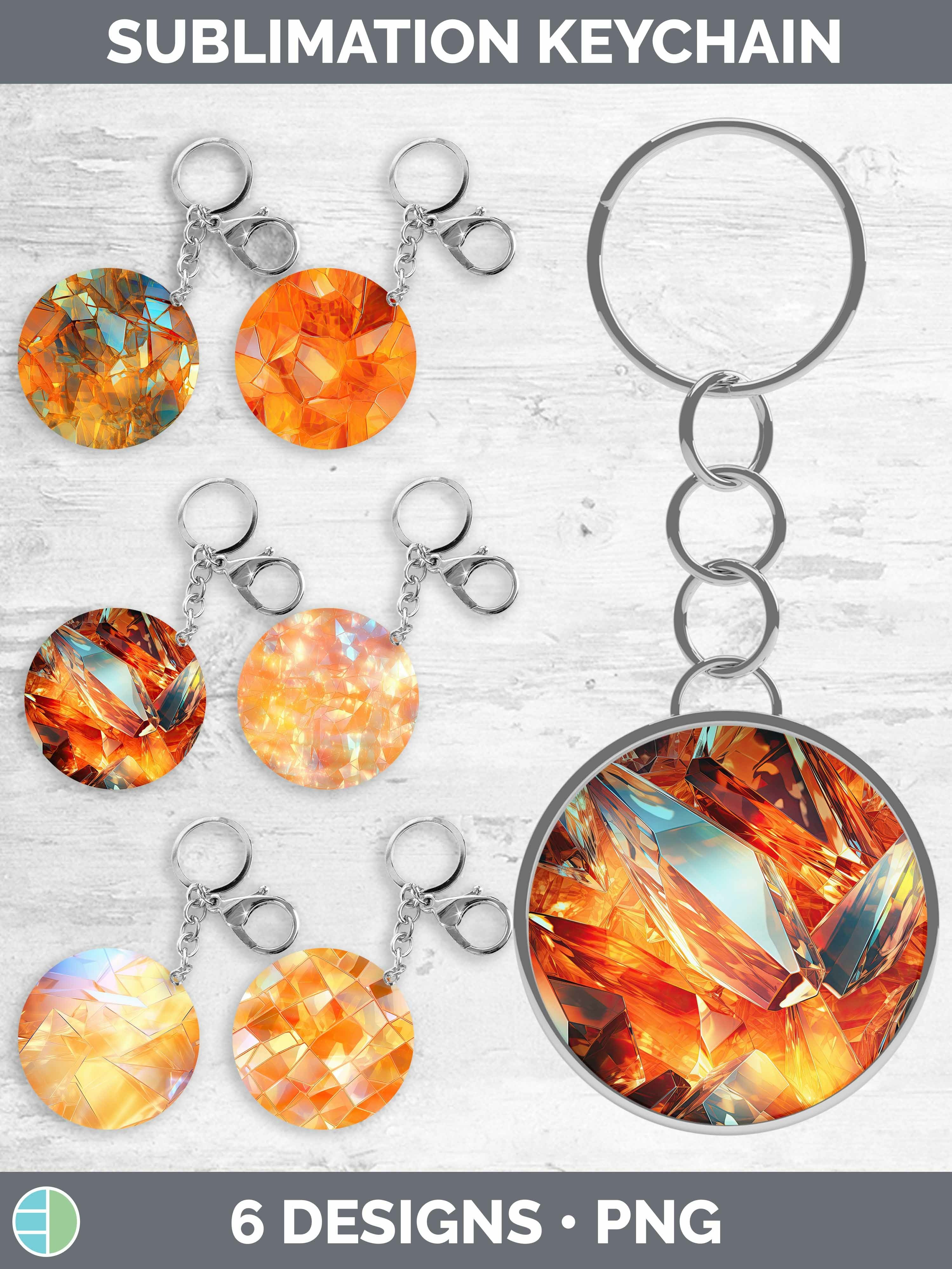 Holographic Orange Keychain | Bundle Keyring Designs