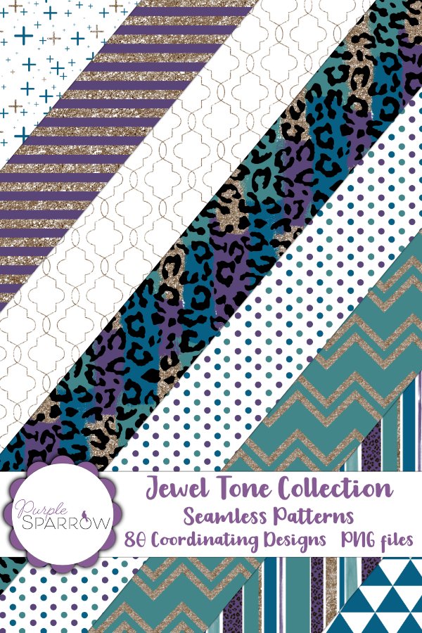 jewel tone repeating patterns