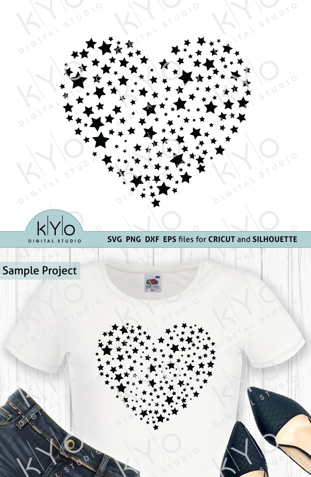 Star Heart Svg Png Dxf Design Files