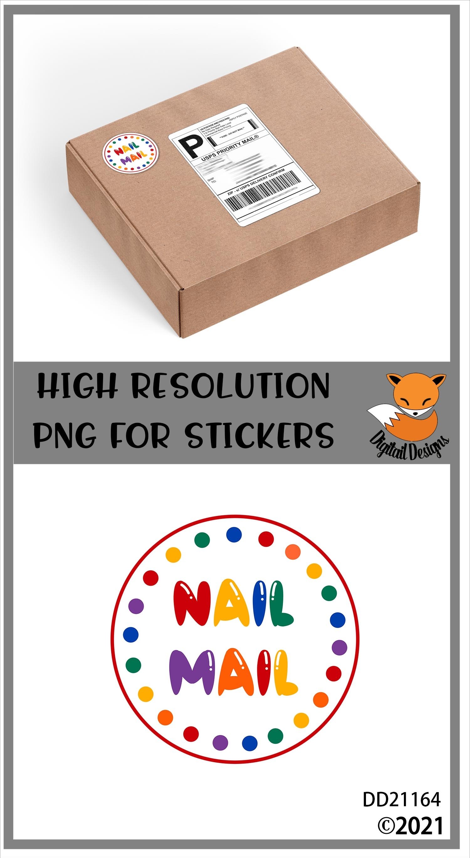 Small Business Sticker Nail Mail Nail Tech PNG (1353680)