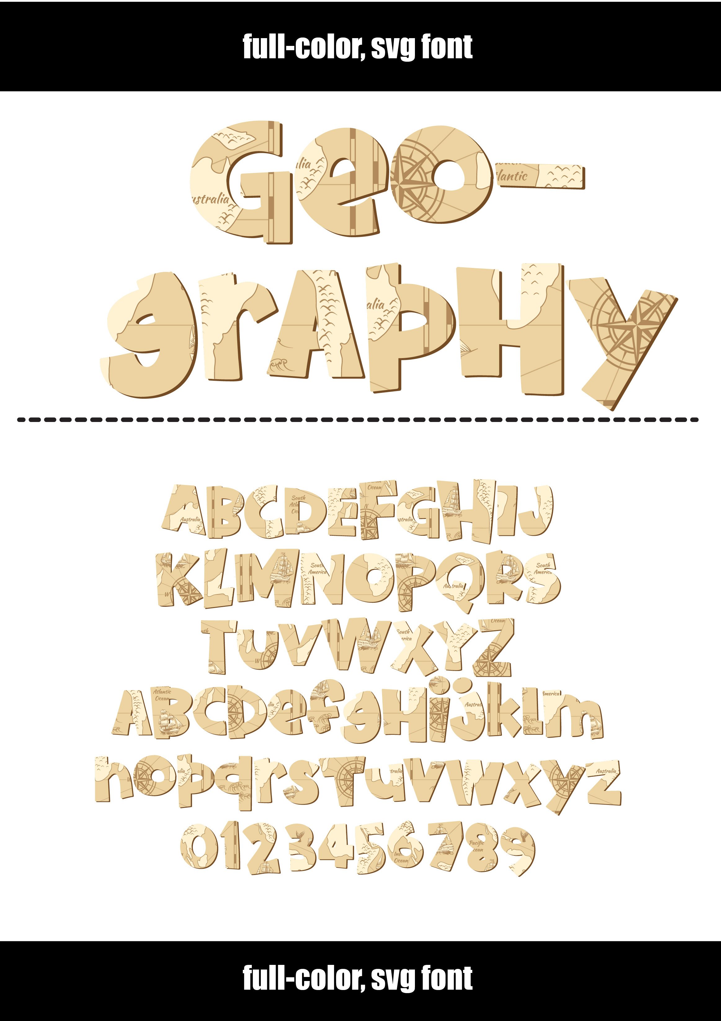 Full Color SVG school and teacher font