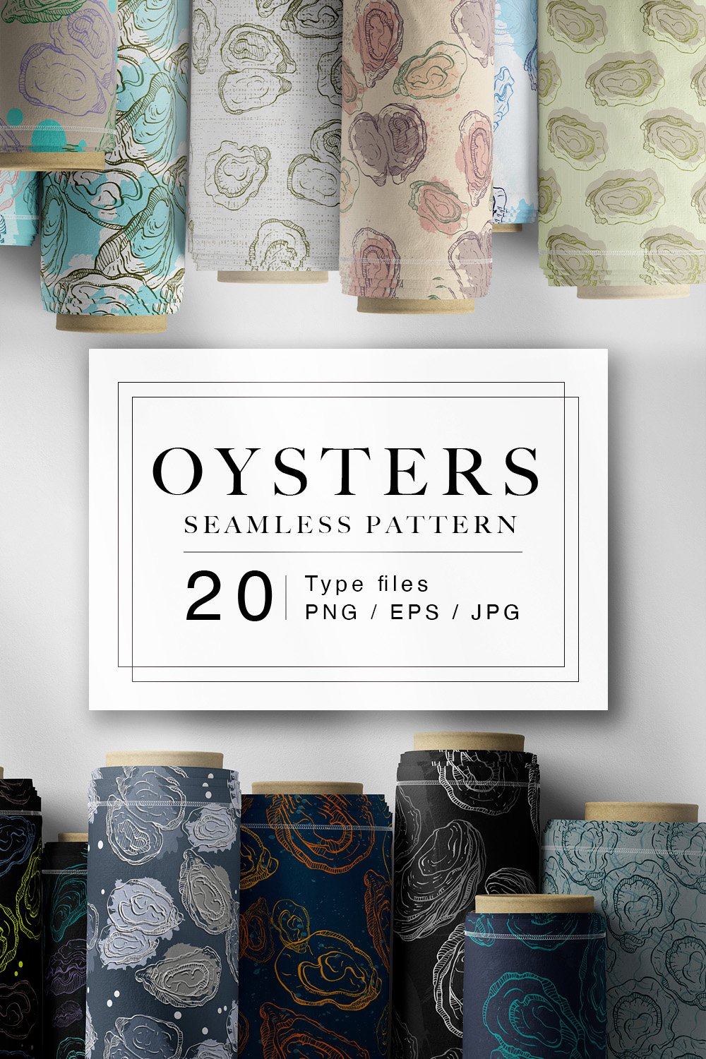 Oysters Seamless Patterns