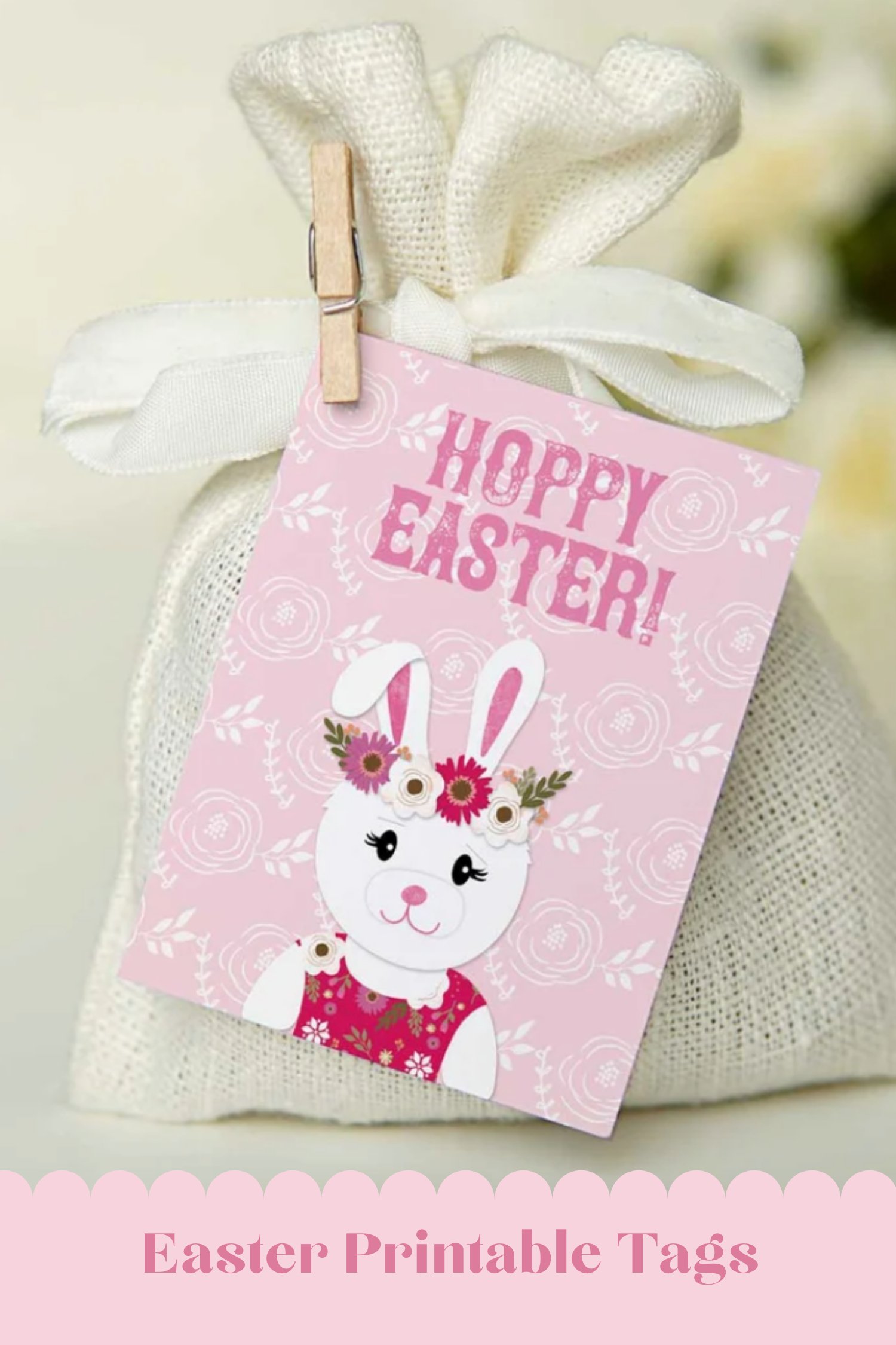 Hoppy Easter Bunny Basket Printable Tags