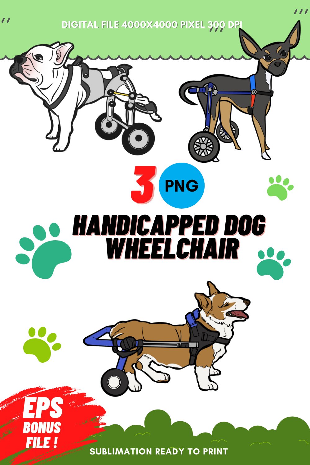 cute handicapped dog wheelchair clipart collection