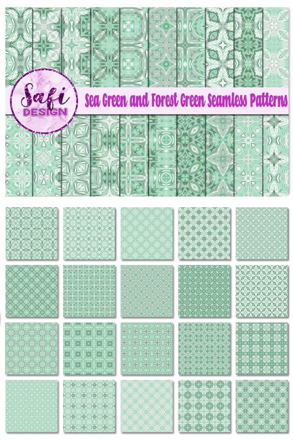 Green Seamless Patterns | Scrapbook Paper