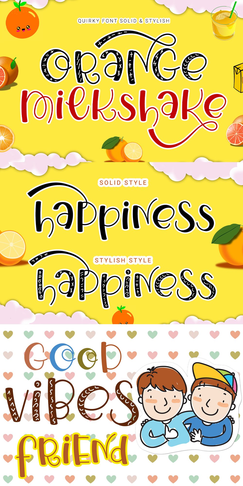 Orange Milkshake - Playful Display Font