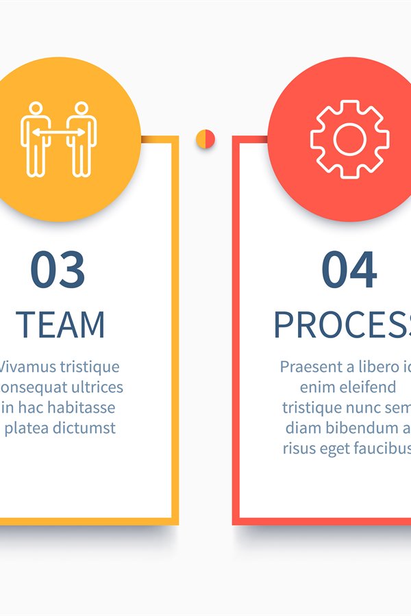 Process columns infographic. Business steps chart, workflow