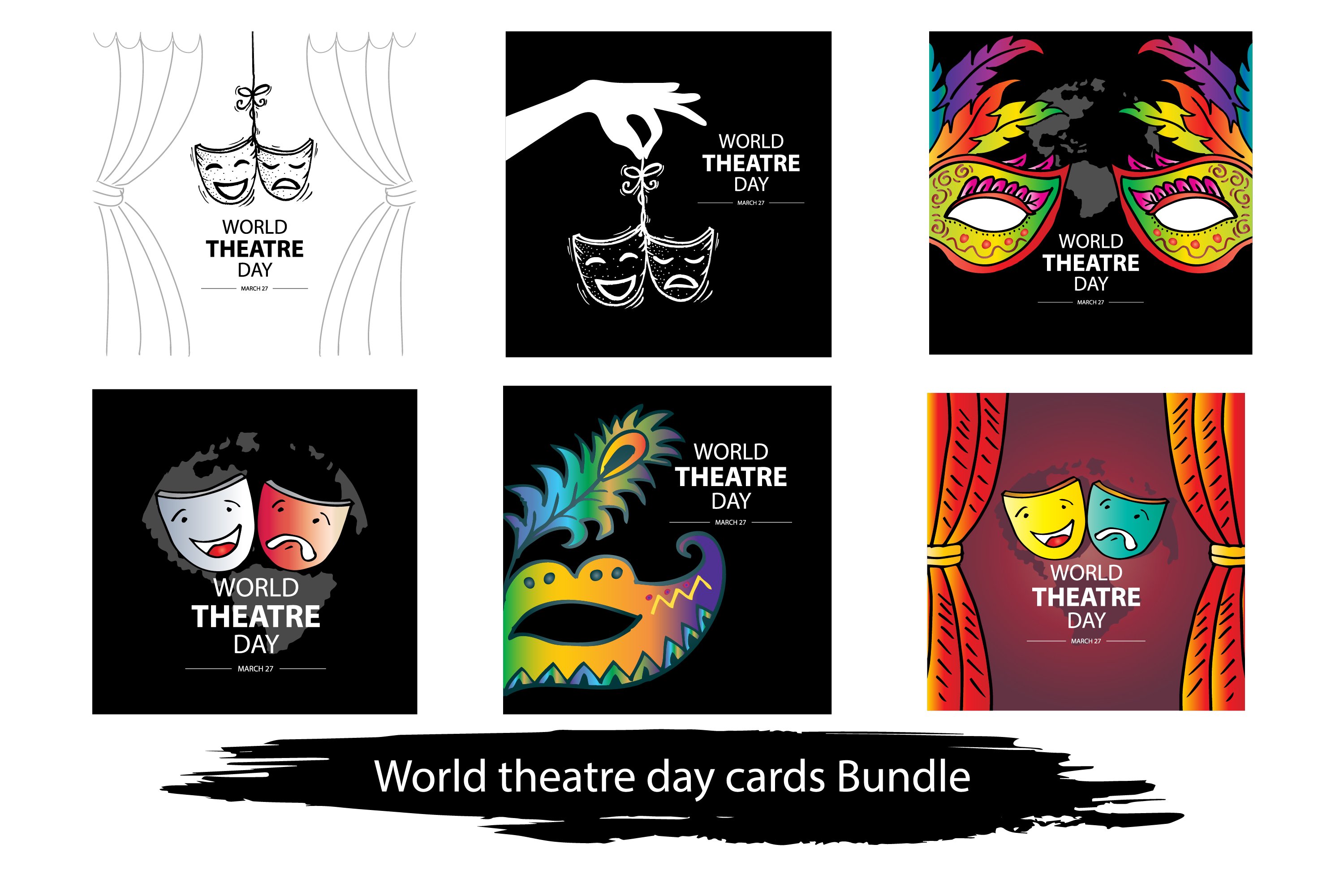 Set of cards theatre day