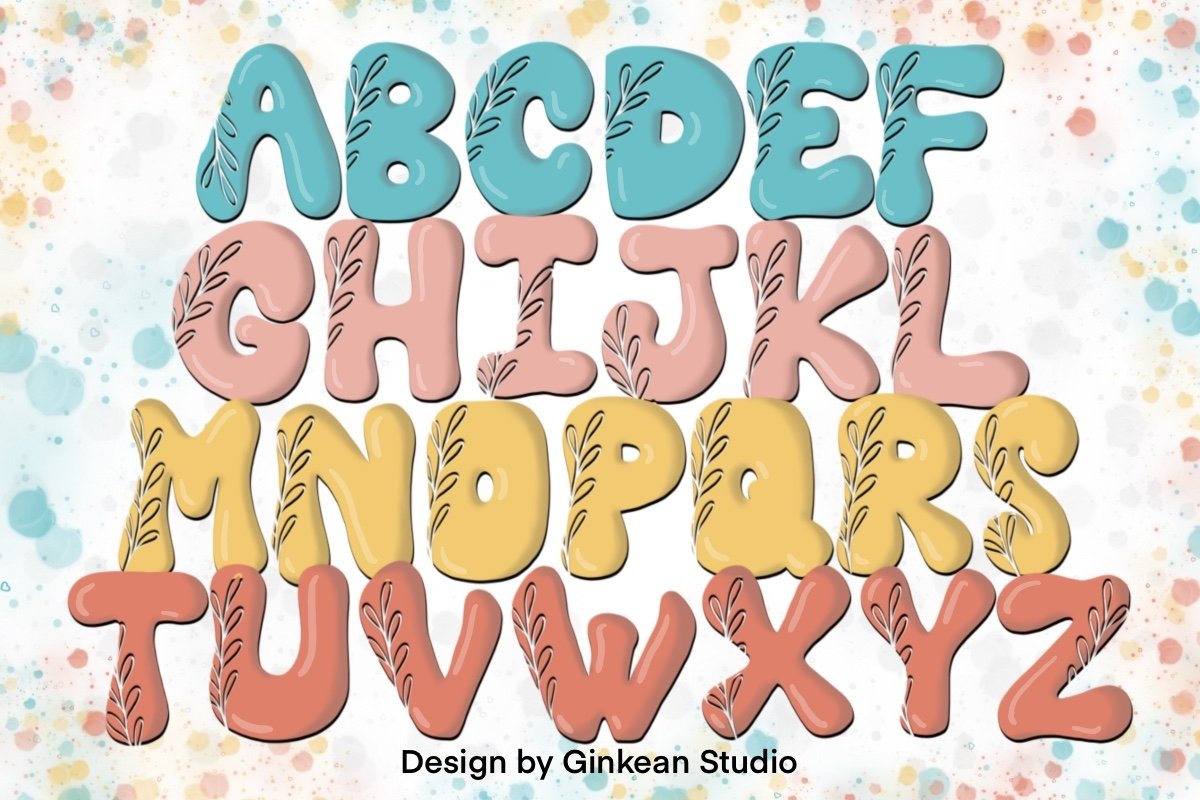 Alphabet brushes, 26 Alphabets brush stamp (1277775)