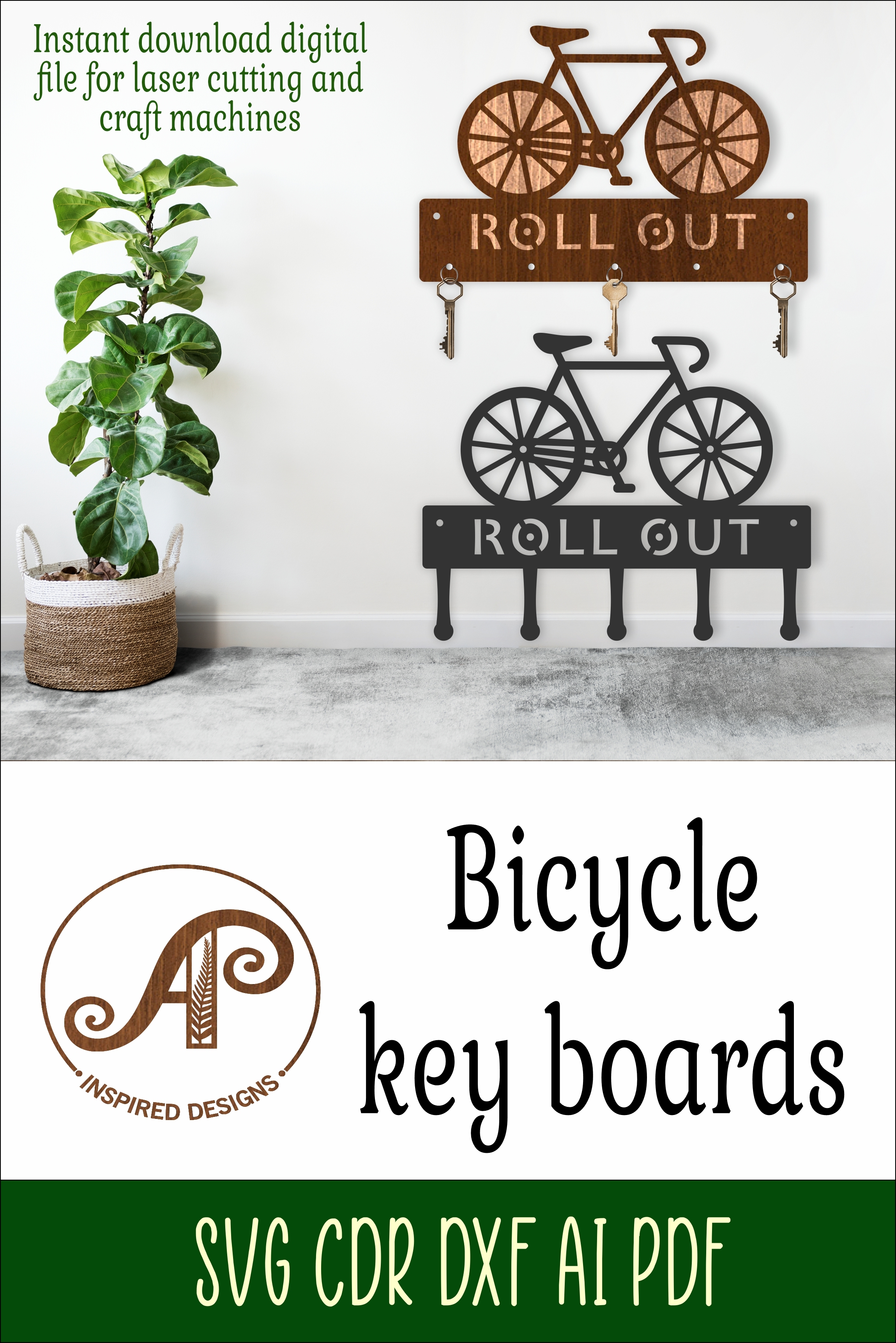 Bicycle themed Key holder designs