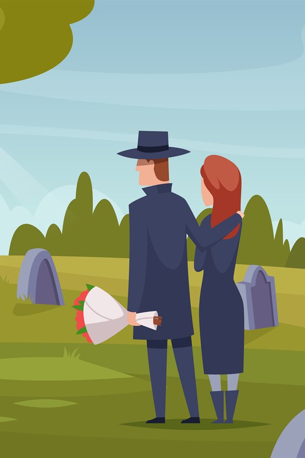 Death services. Ritual ceremony after dying loss crying pers