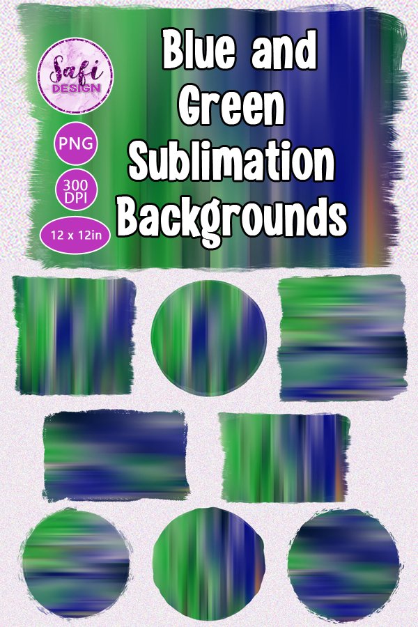 Blue and Green Sublimation Backgrounds