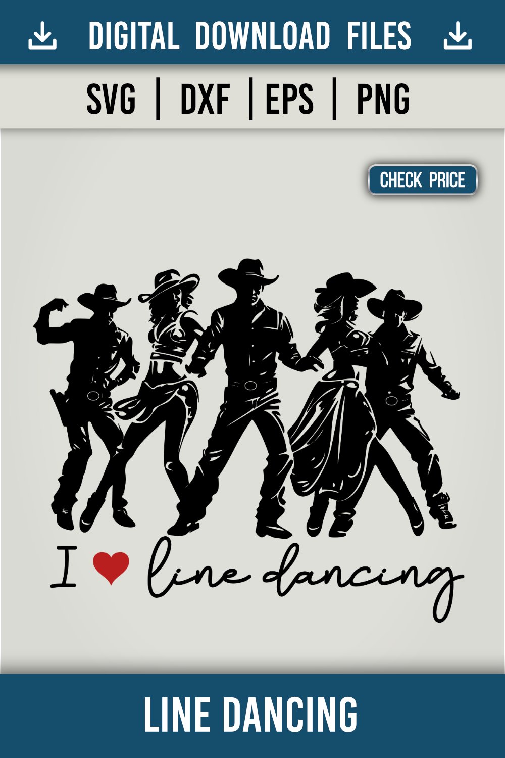 I love line dancing SVG file