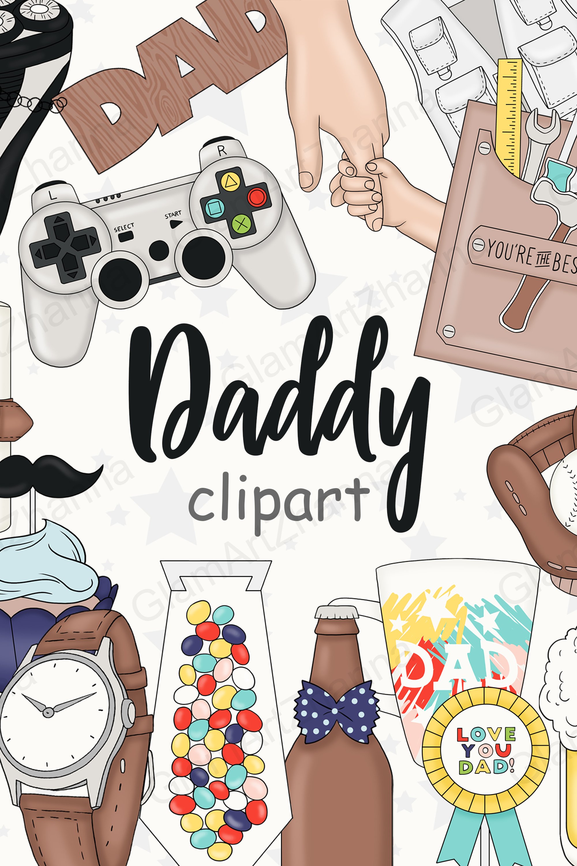 Fathers Day Clipart | Dad Planner Graphics
