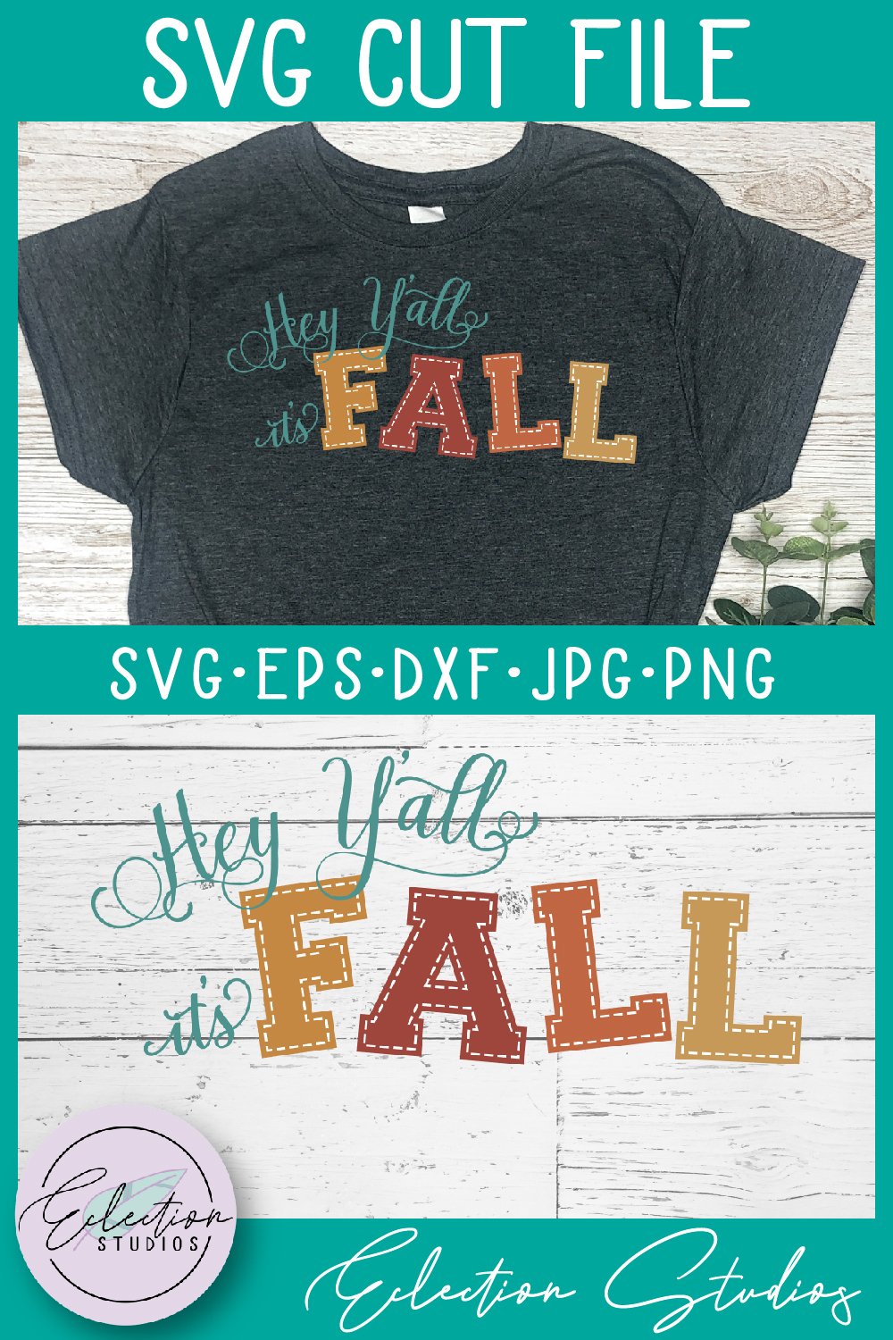 Hey Y'all It's FALL Stitched Varsity Letter Fall Words