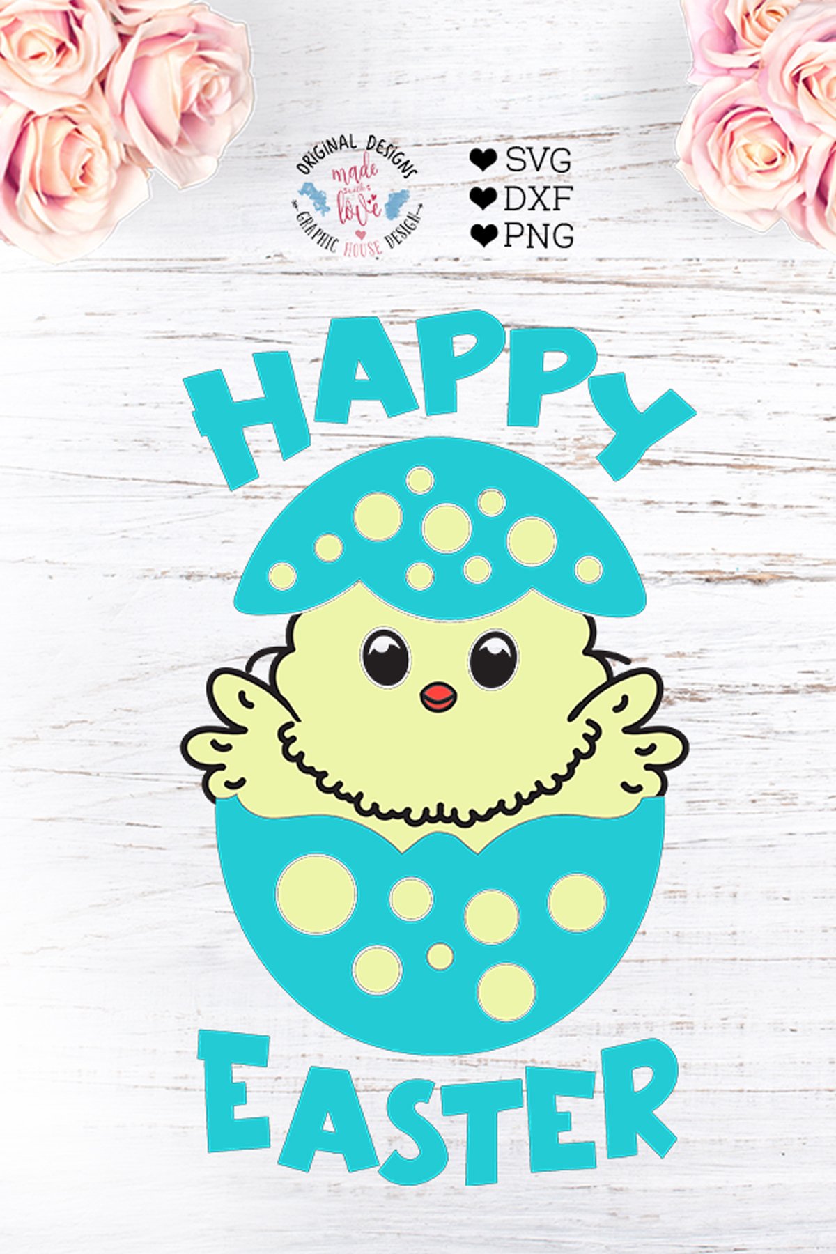 Happy Easter Boy Chick - Easter Egg - Cut File - Sublimation