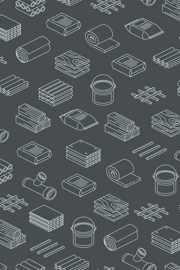 Building and contruction materials seamless pattern design