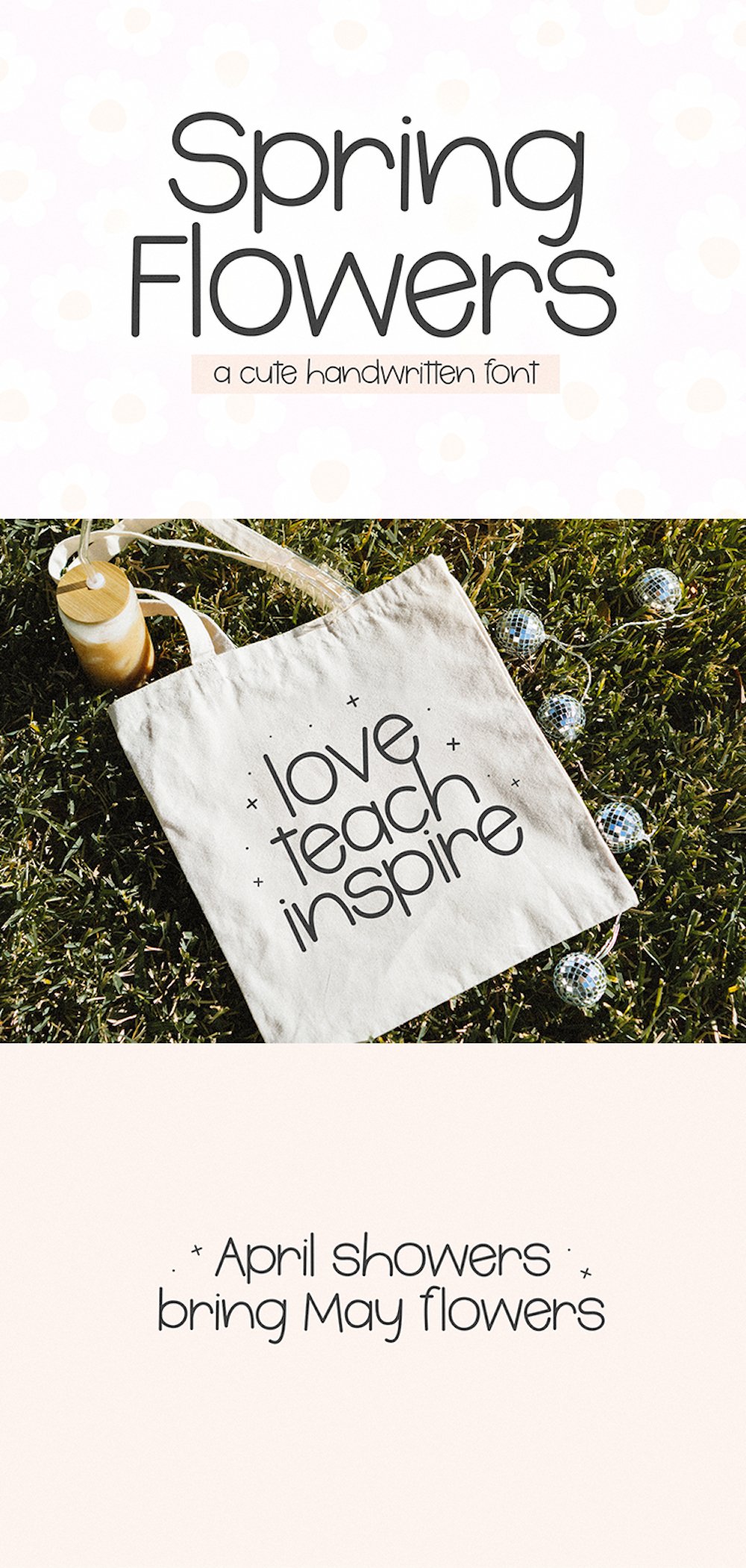 Spring Flowers - Cute Handwritten Font