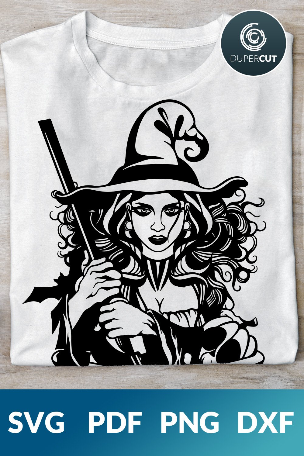 Halloween Witch with Cauldron - SVG DXF PNG files