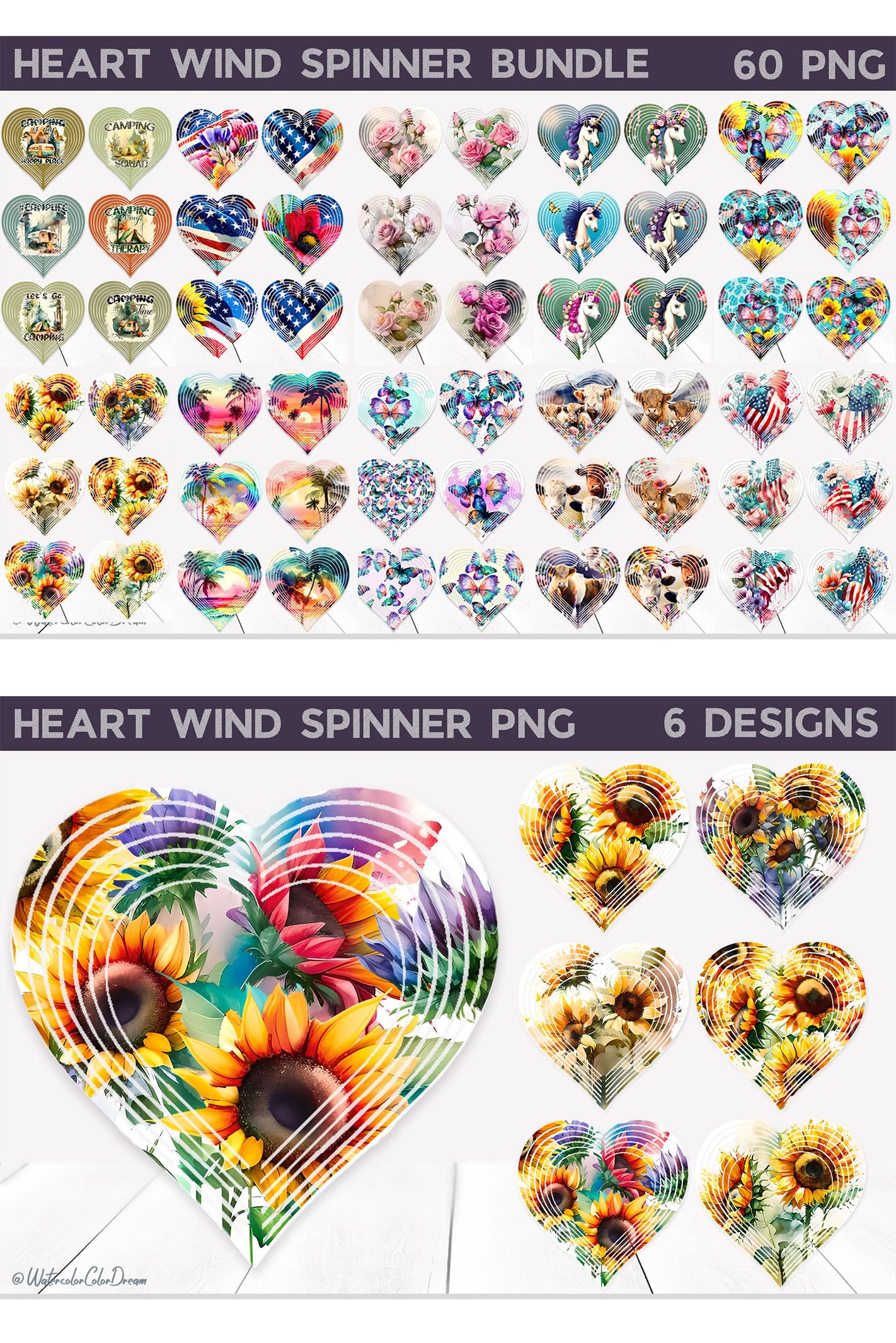 Wind Spinner Bundle | Heart Wind Spinner