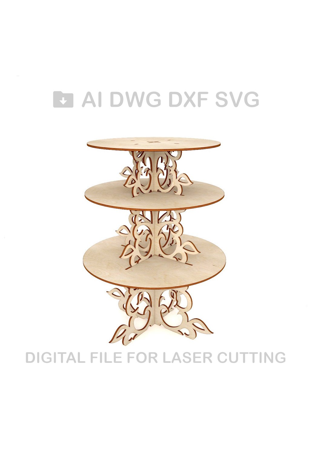 Cake stand vector for CNC svg vector file, vector (1941034)