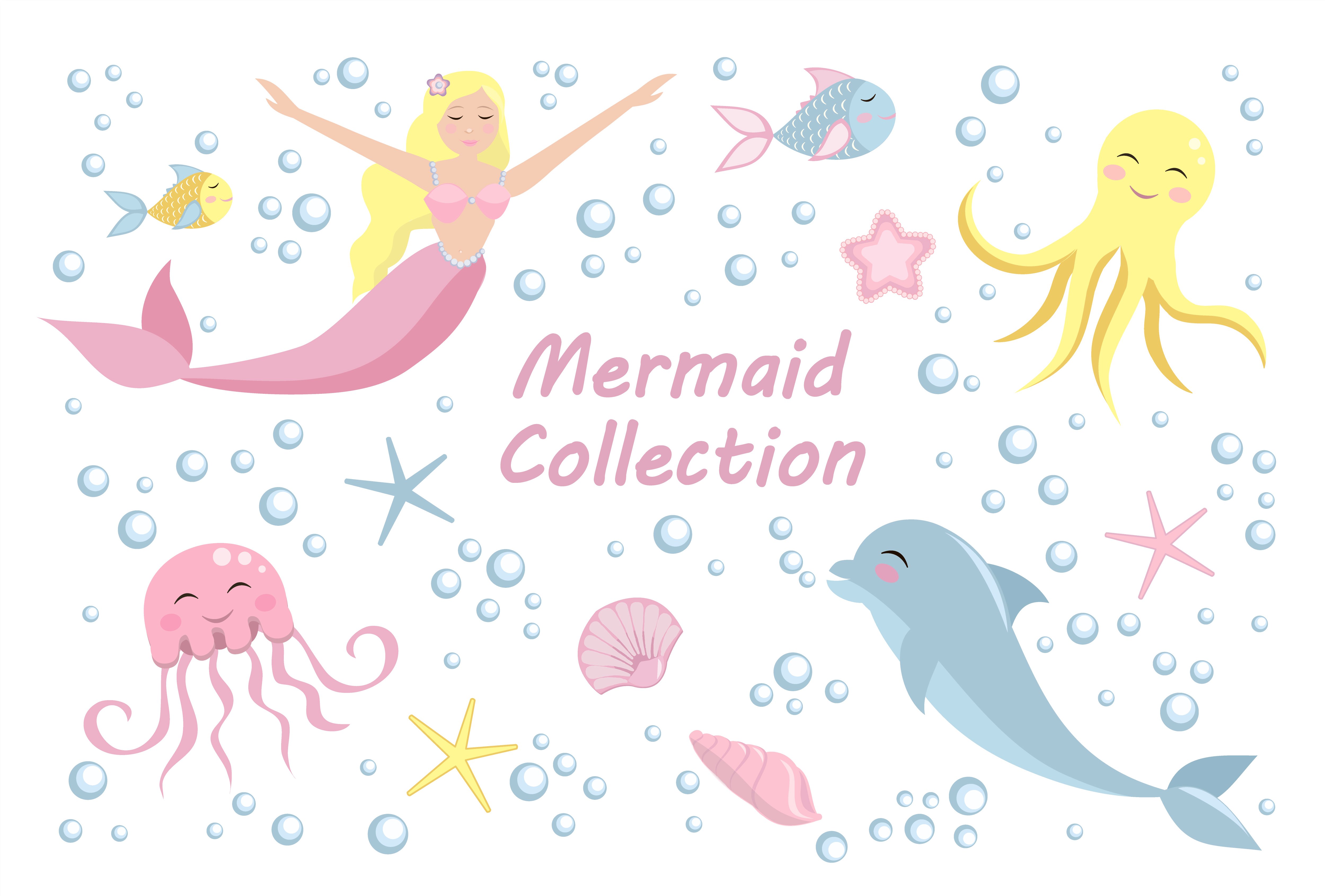 Cute set of mermaid princess (810431)