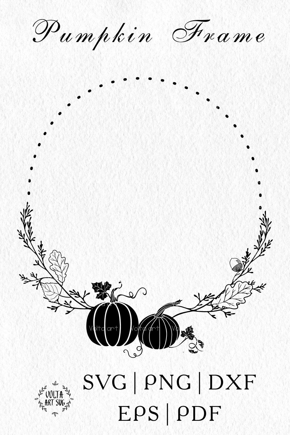 Pumpkin frame svg, Fall frame svg, Pumpkin wreath png