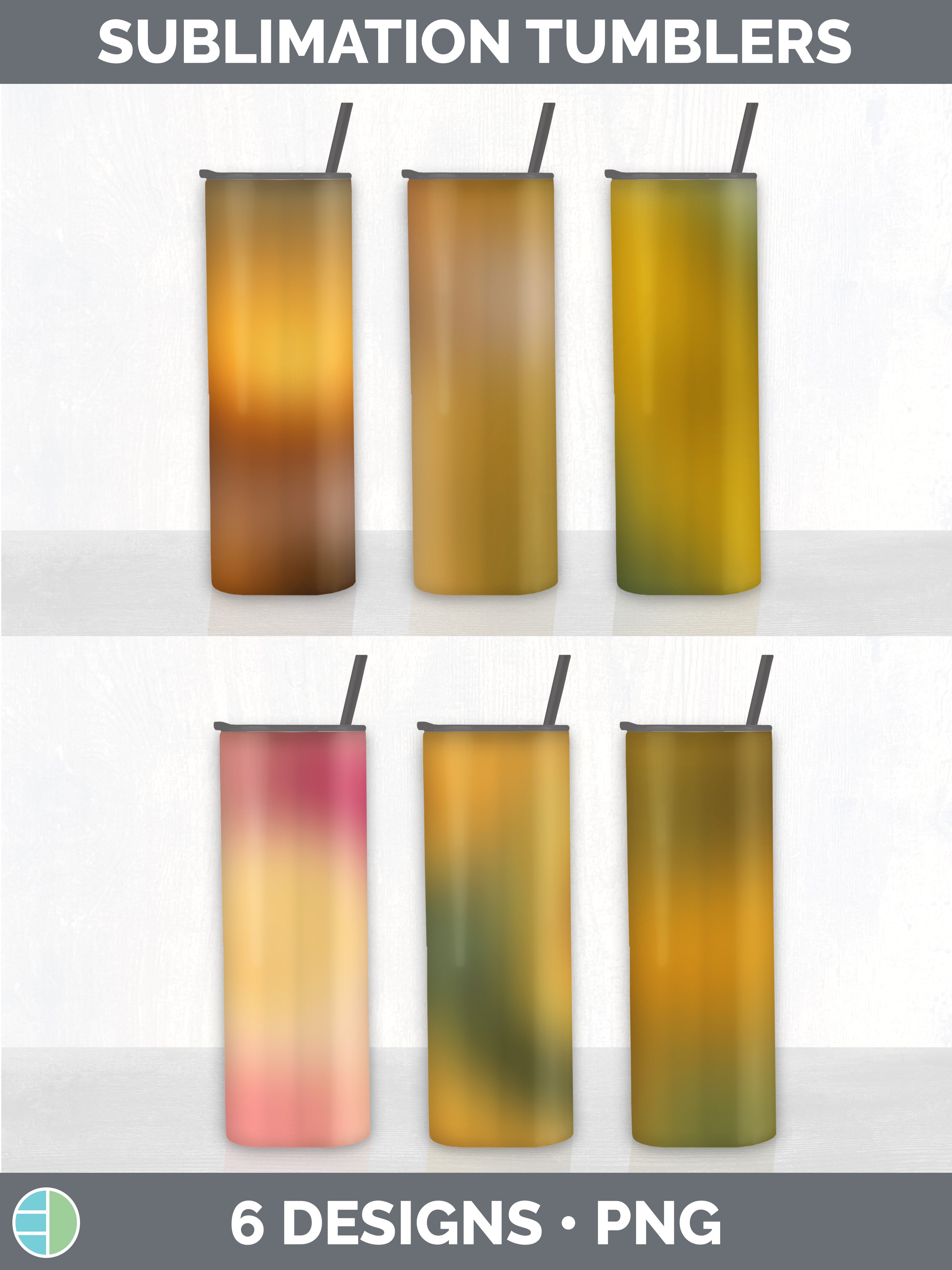 Ombre Amber Tumbler Sublimation Bundle