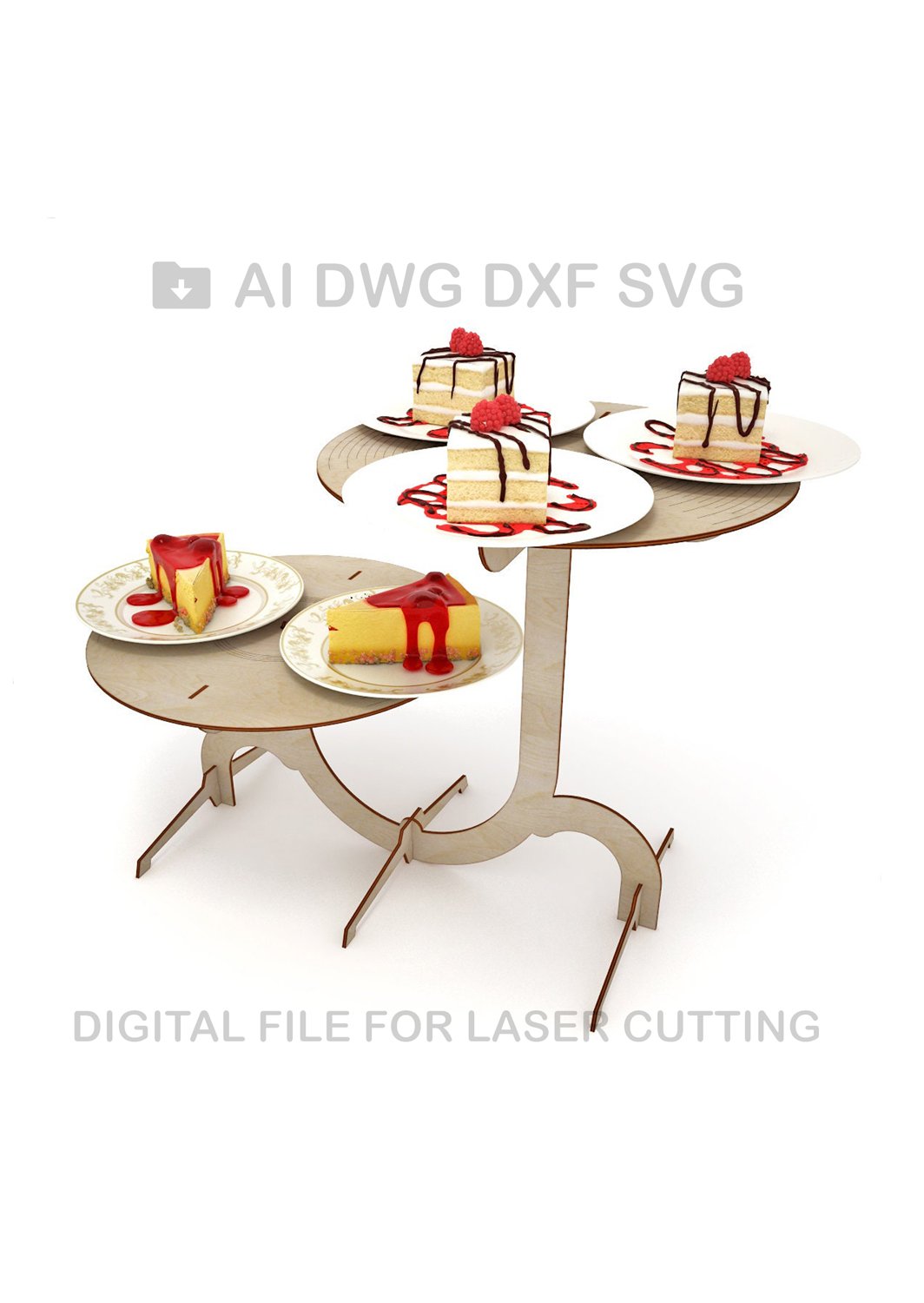 Cake stand vector for CNC svg vector file, vector (1939934)