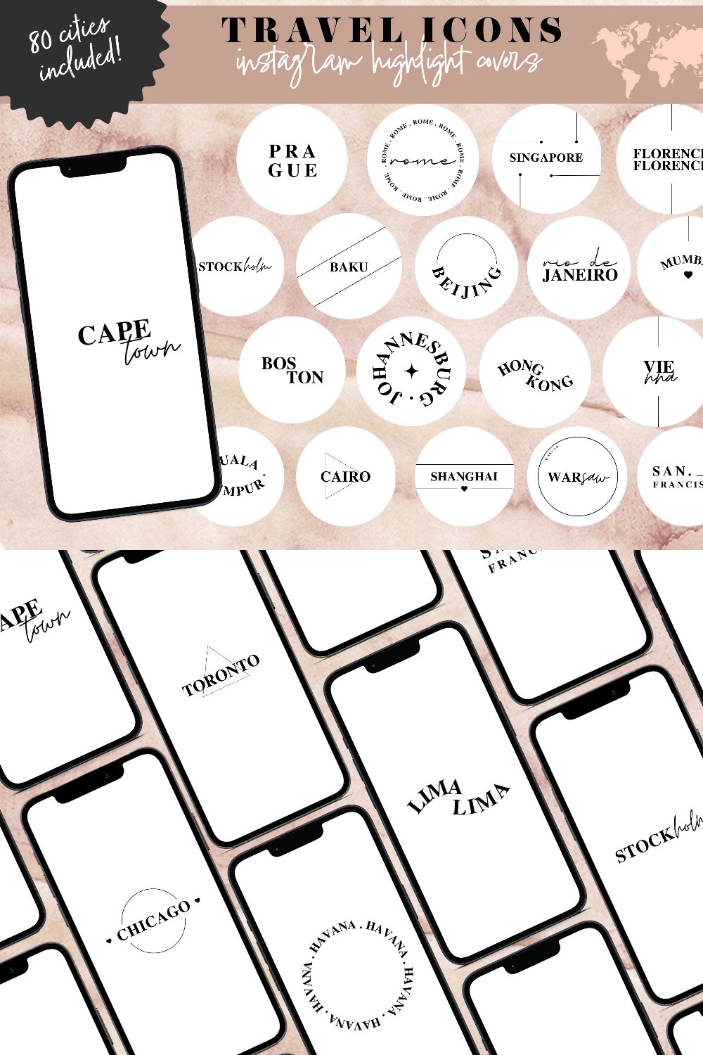 cities travel instagram highlight covers