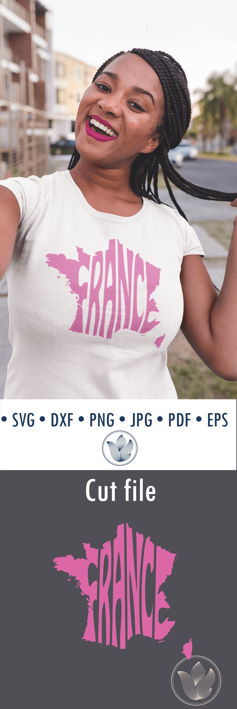 France SVG cut file in the shape of the country (378417)