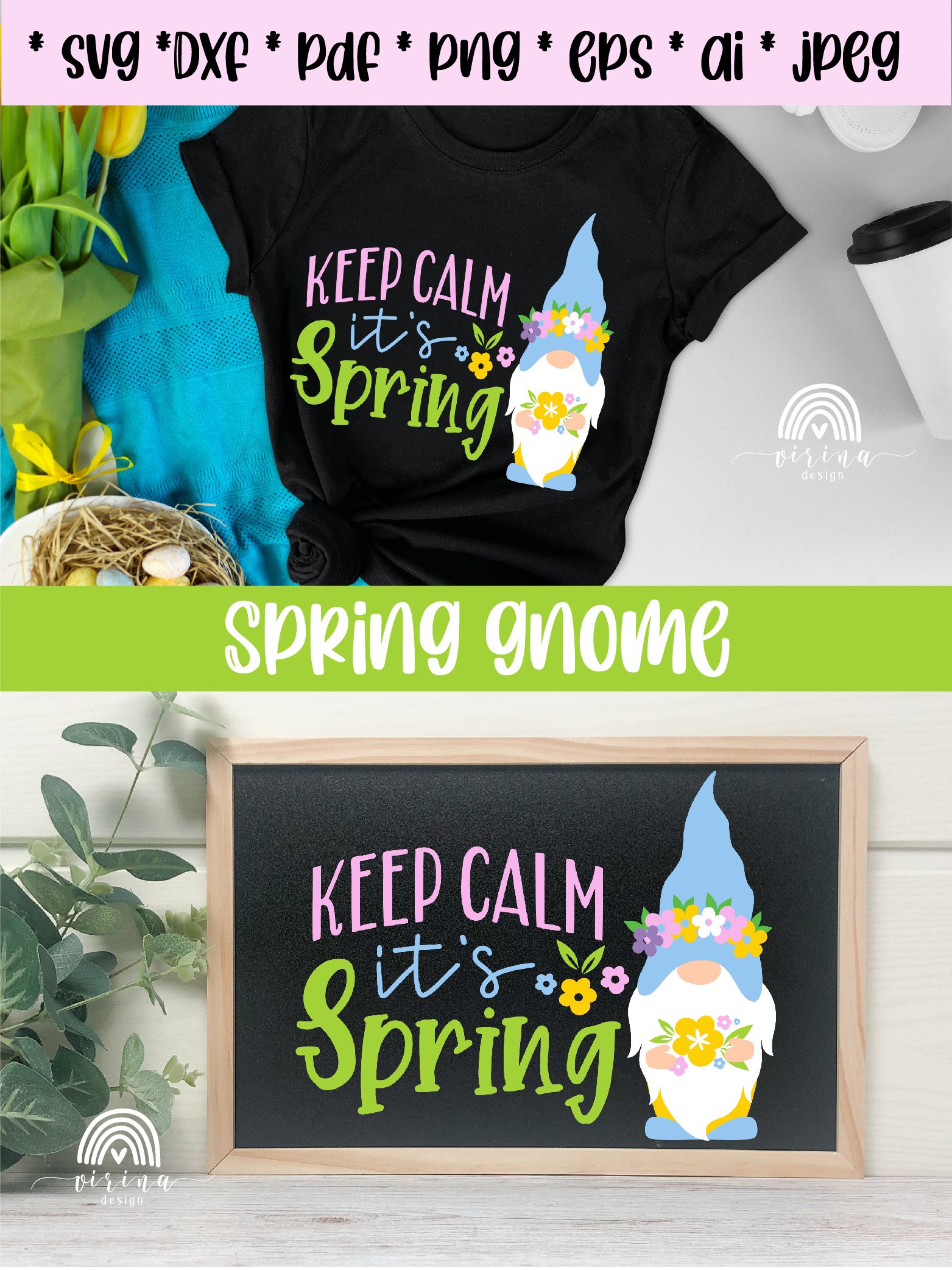 Spring gnomes SVG, Spring Quotes gnomes SVG Cut (1269222)