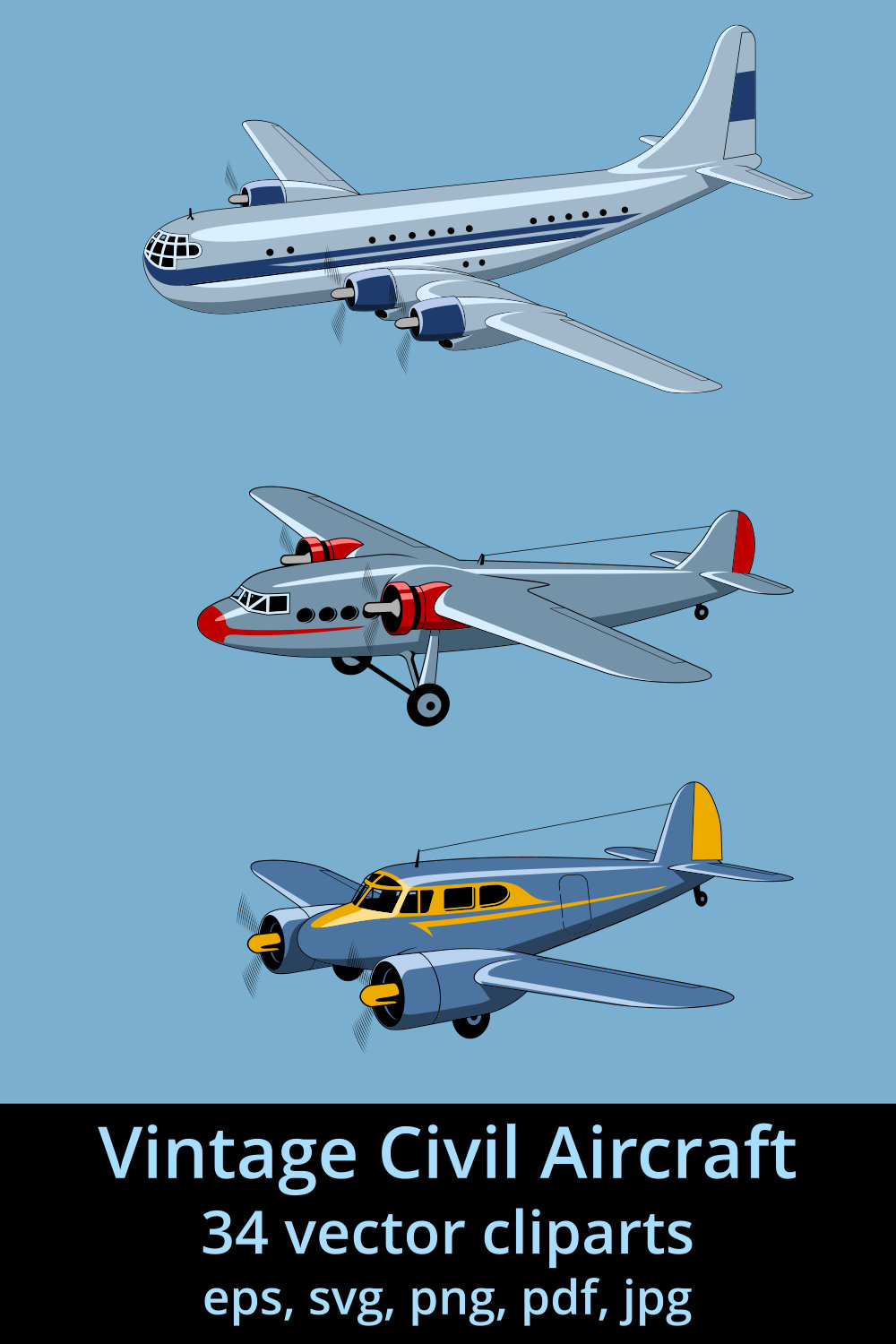 Vintage Civil Aircrafts Bundle