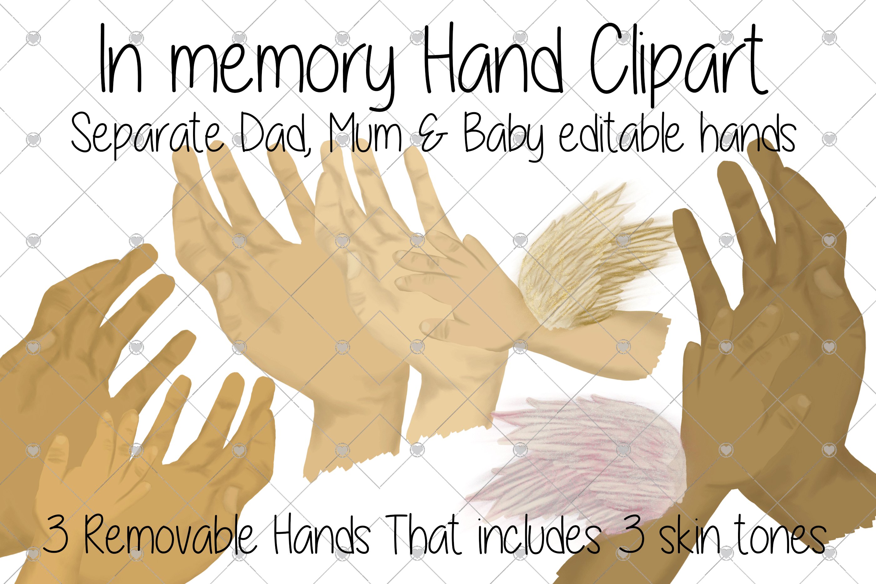 Hand Clipart, Family Hands Clipart, (1175078)