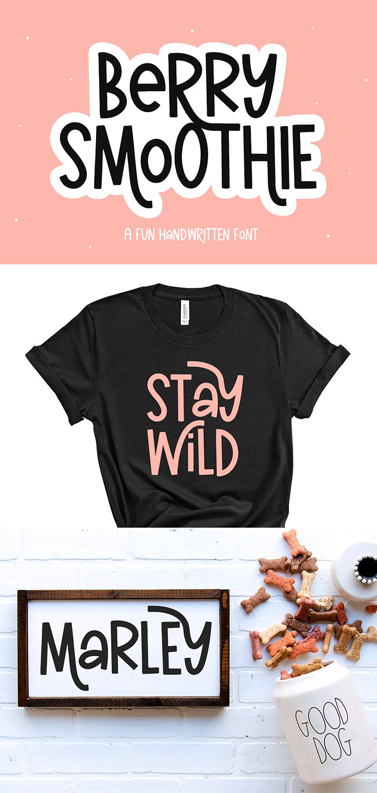 Berry Smoothie - A Fun Handwritten Font with Alternates