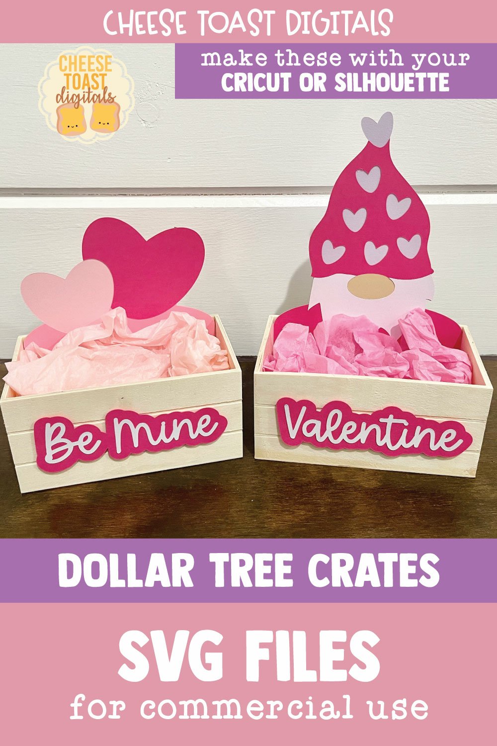 Valentine's Day Crate SVG Set | Heart Gift Box Insert