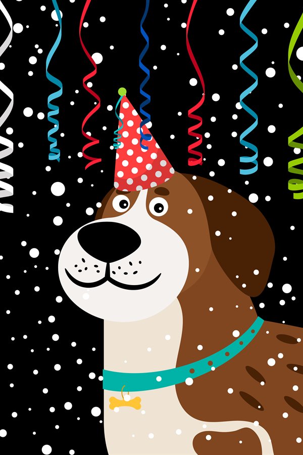 Dog party background