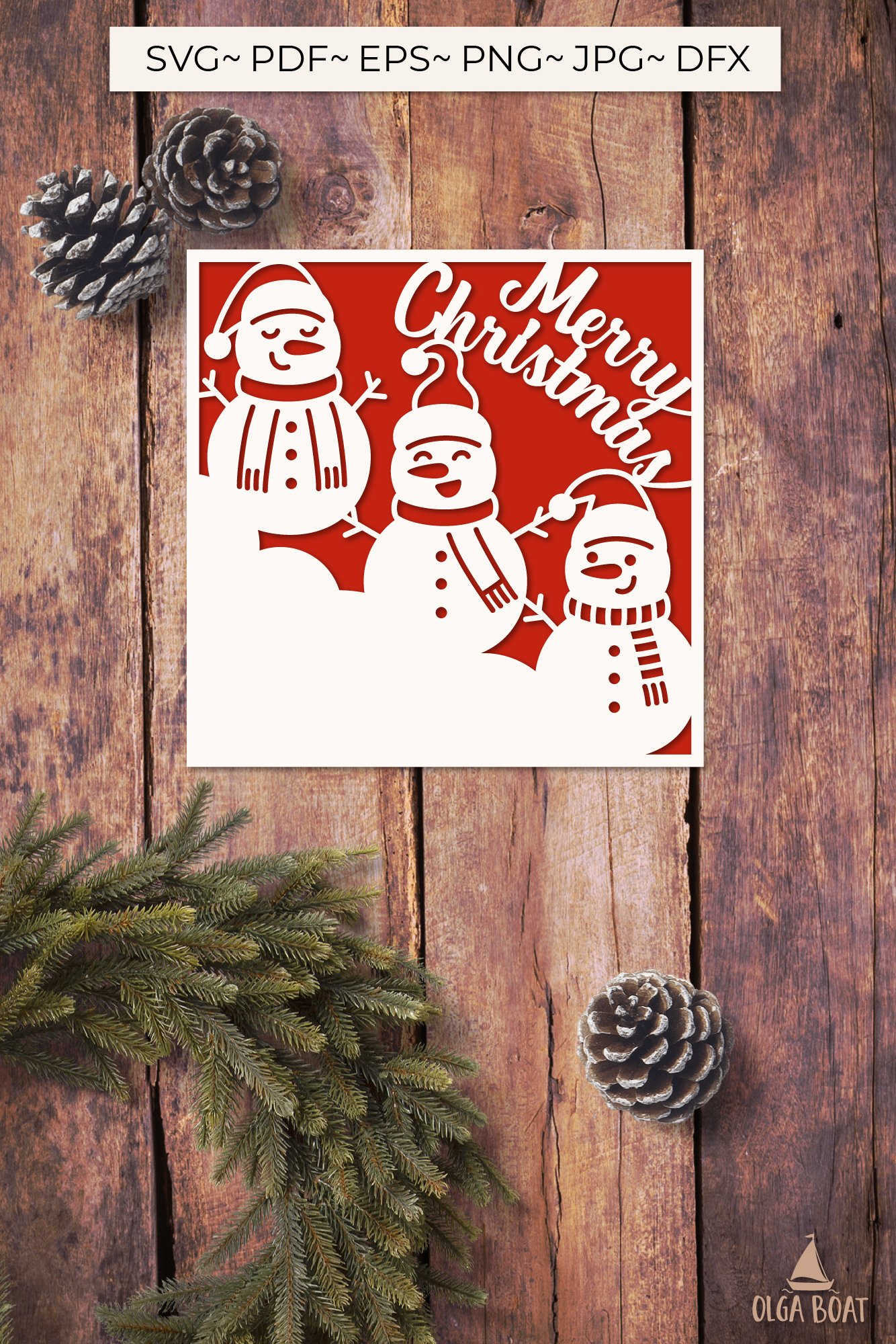 Snowman christmas card Merry christmas card template