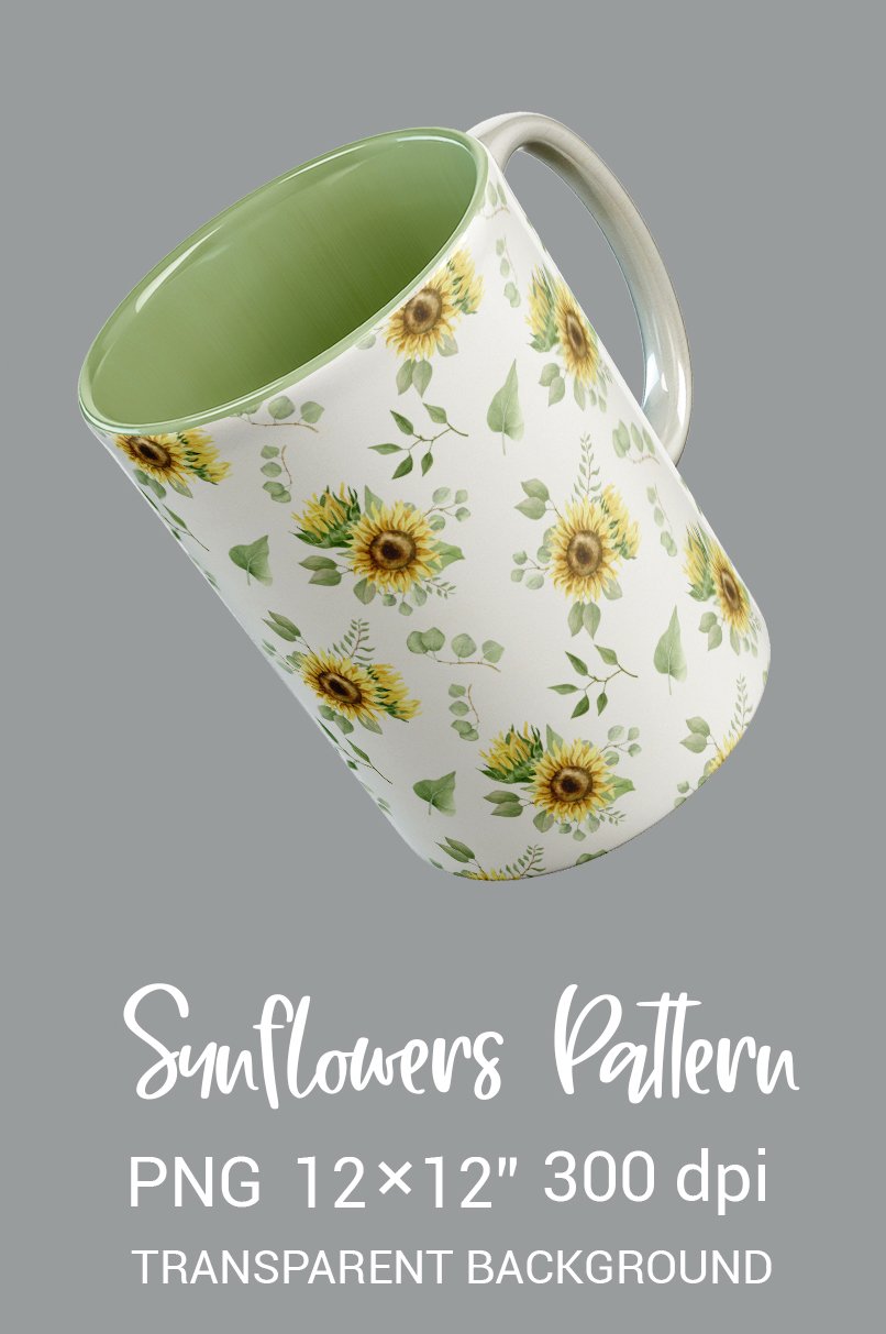 Watercolor Digital Paper With Sunflowers and (744419)