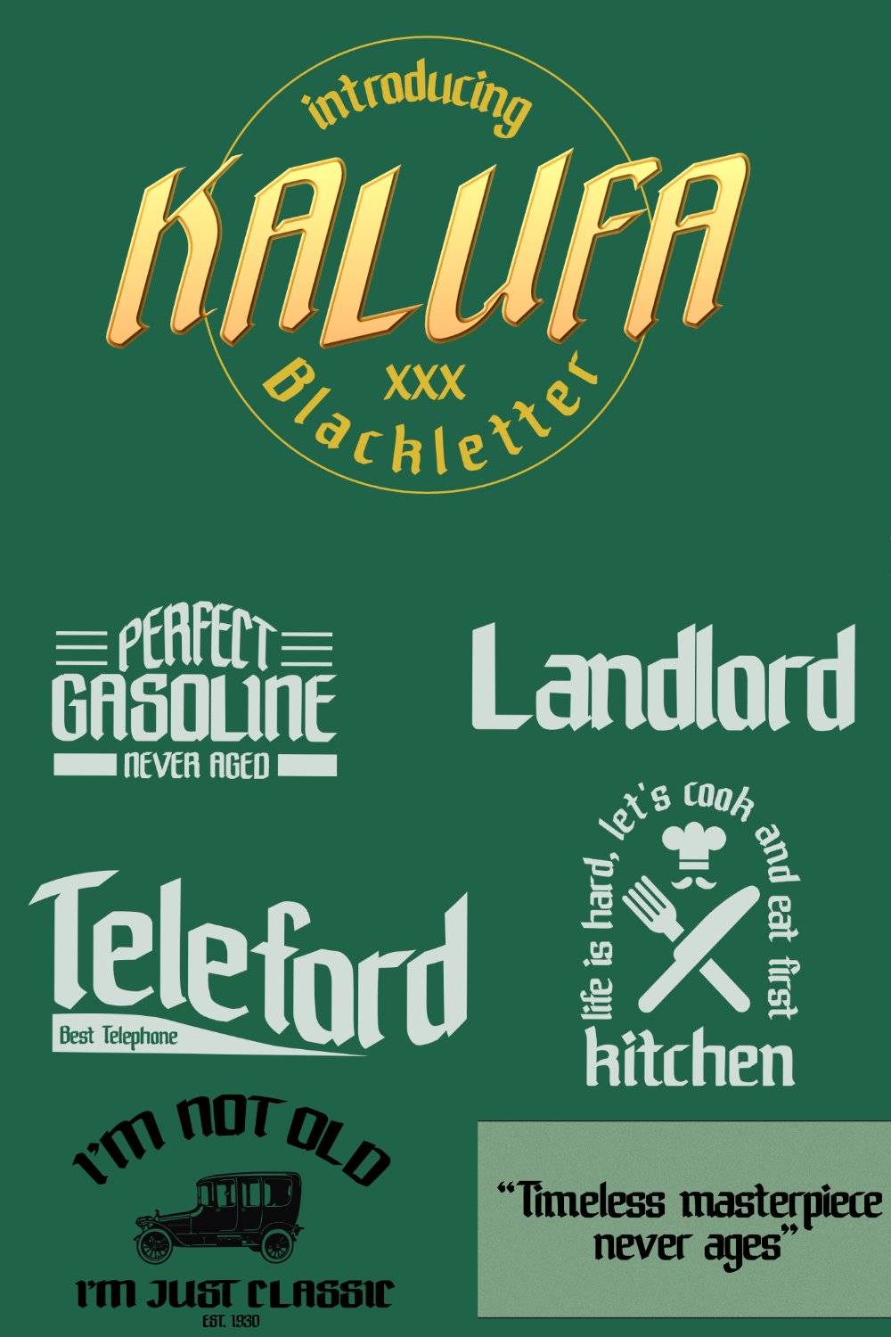 Kalufa vintage gothic blackletter