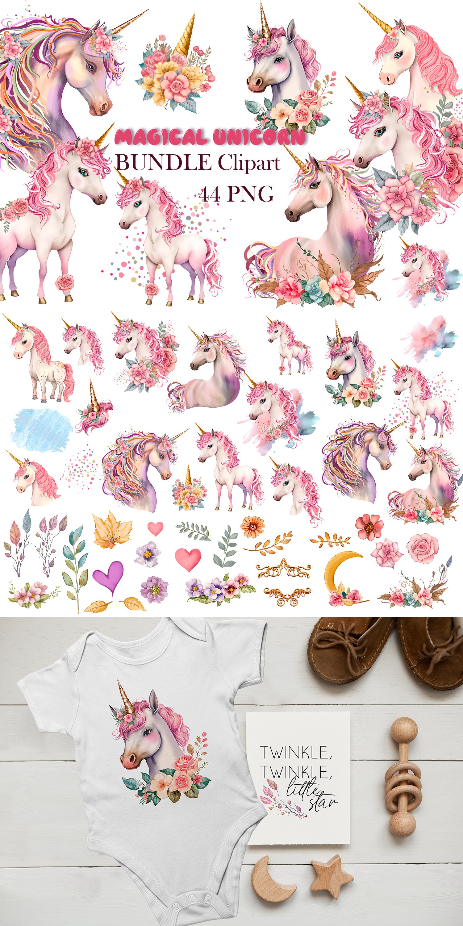 Unicorn Sublimation PNG, Unicorn T-shirt Design