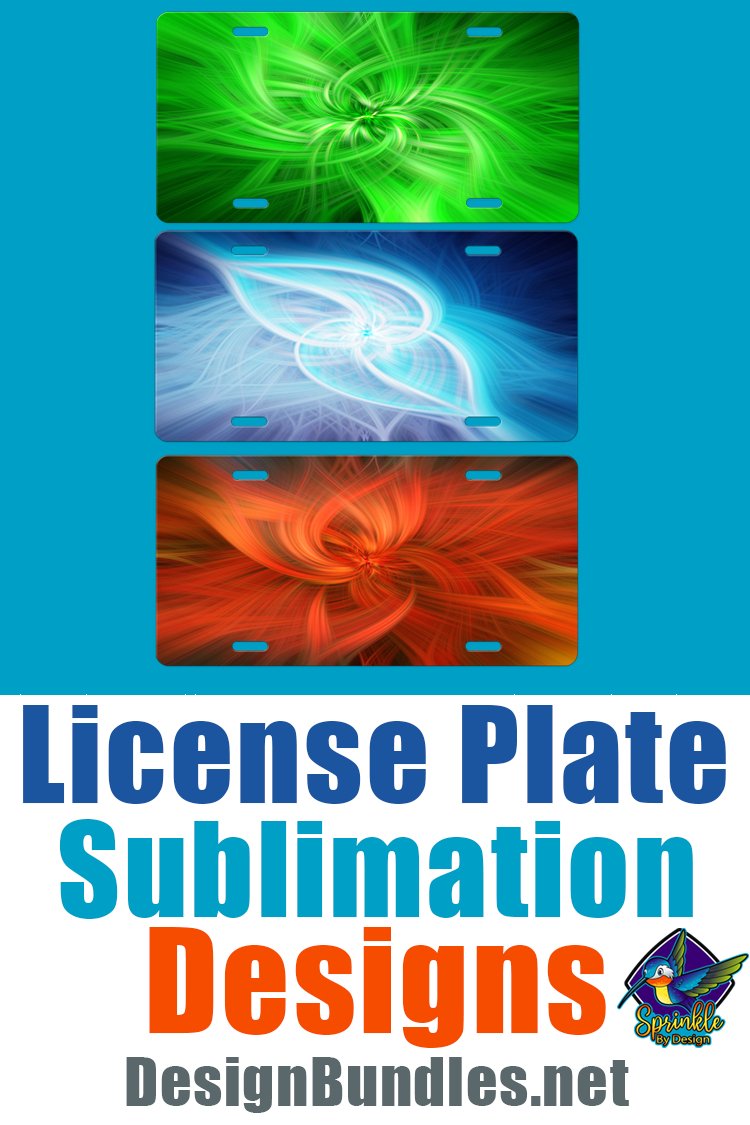 Spirals License Plate Sublimation Bundle