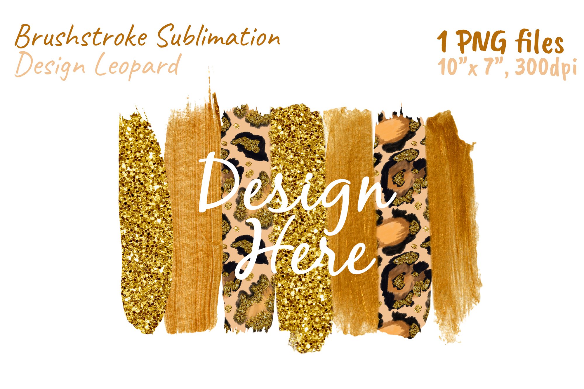 Brush Strokes Leopard Clipart Print
