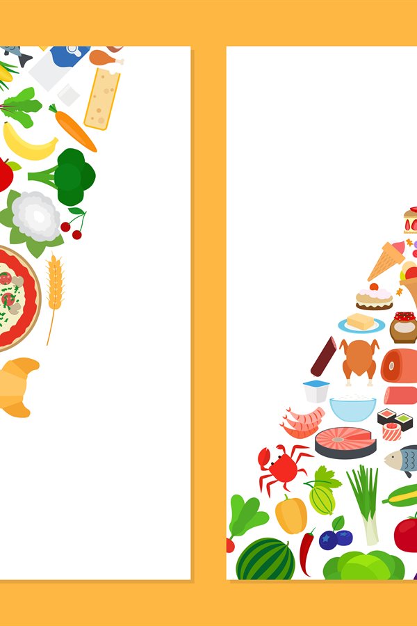 Vertical flyers vith food