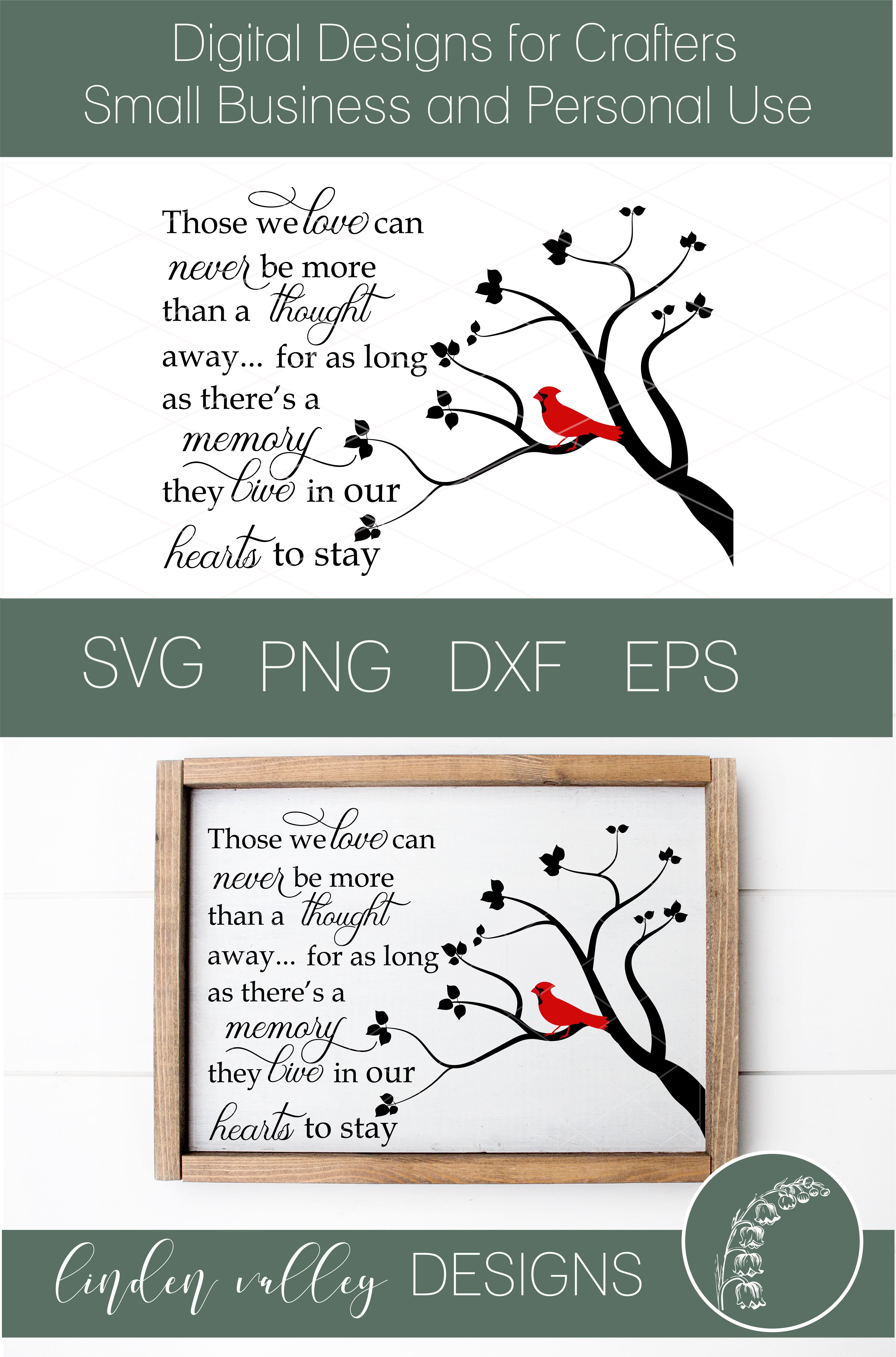 Those We Love Memorial SVG|In Our Hearts|Grief SVG|Loss SVG