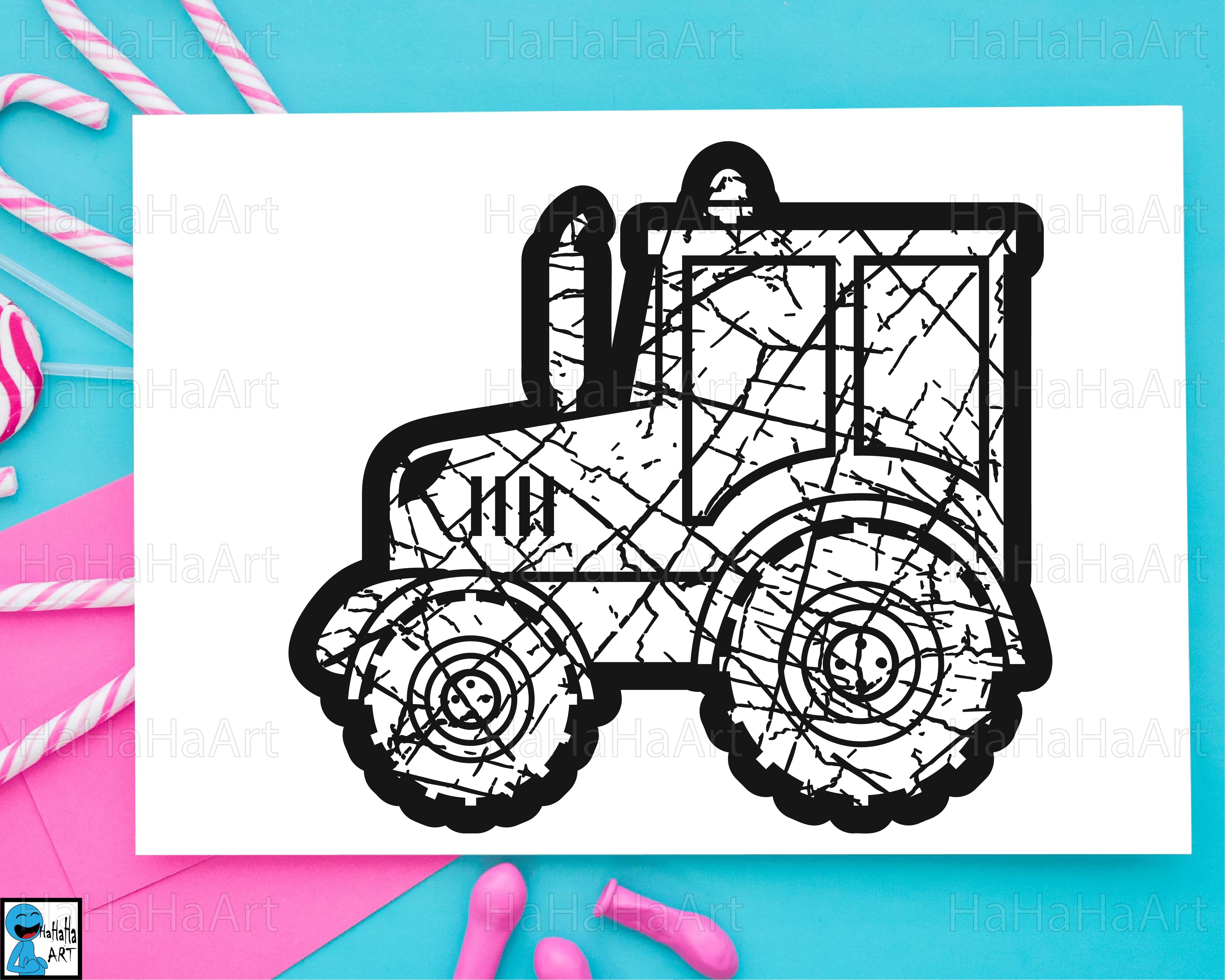 Tractor Design - Clip art / Cutting Files 1301c