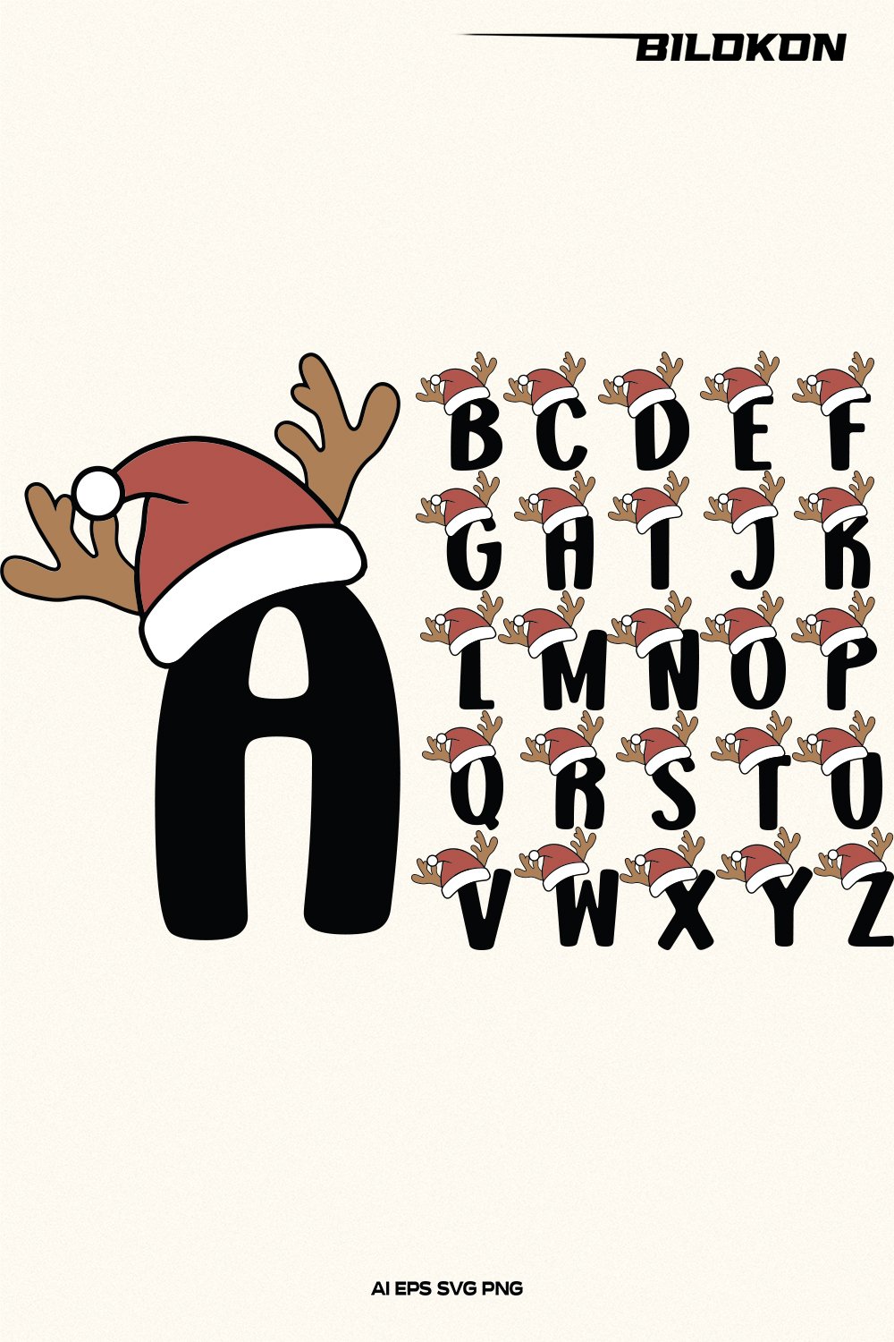 Christmas alphabet SVG Bundle, Christmas A-Z Letters SVG