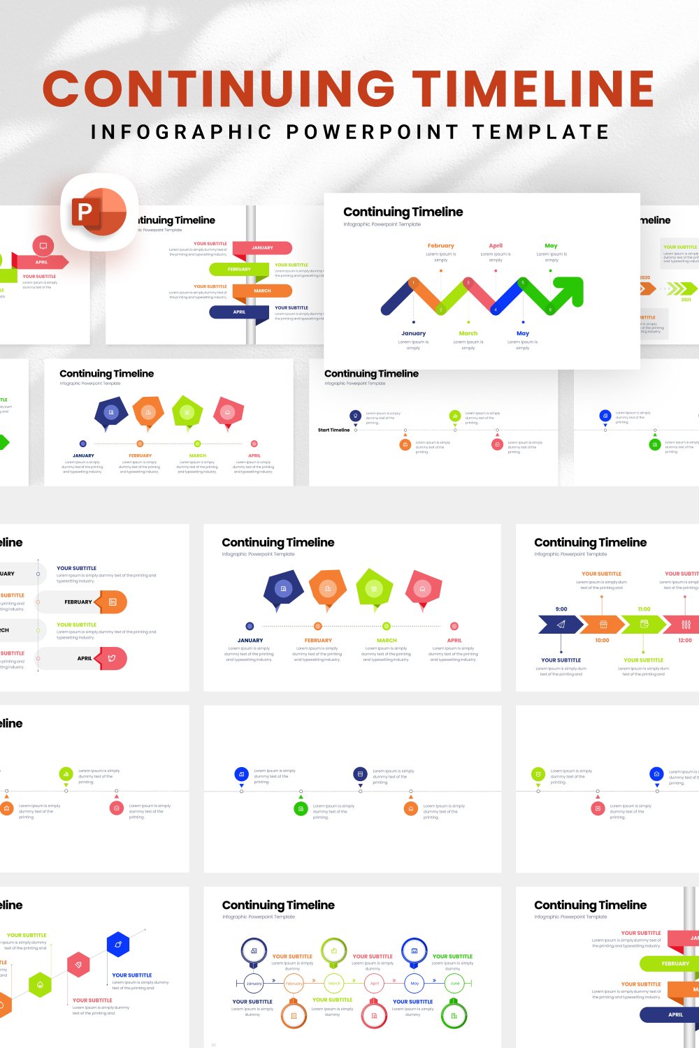 Continuing Timeline Infographic Presentation Template