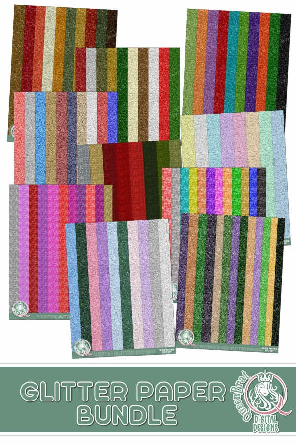Glitter Papers Bundle